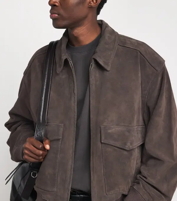 AGOLDE Suede Emil Bomber Jacket