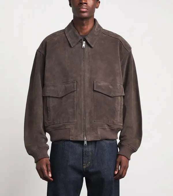 AGOLDE Suede Emil Bomber Jacket