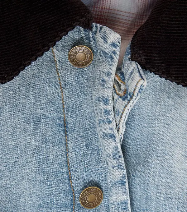 RE-DONE Corduroy-collar Canyon Denim Jacket