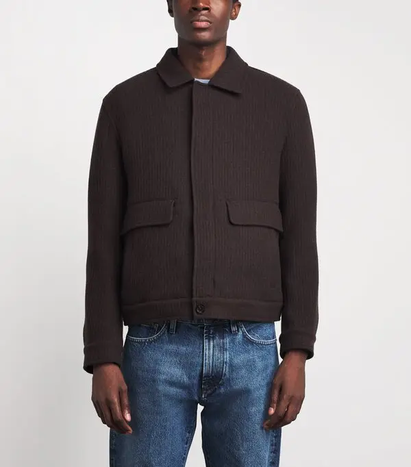 MAURIZIO BALDASSARI Cashmere Ribbed Overshirt