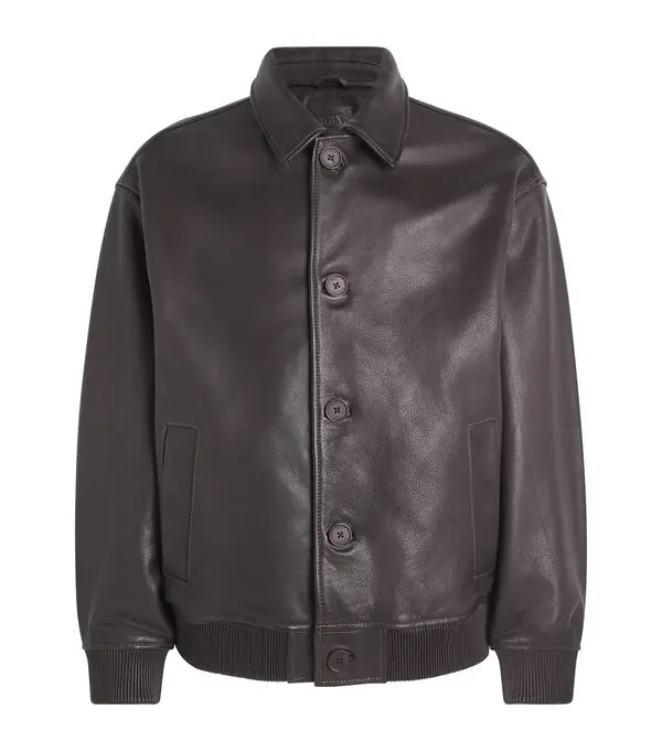 WAX LONDON Fitzroy Flight Leather Jacket