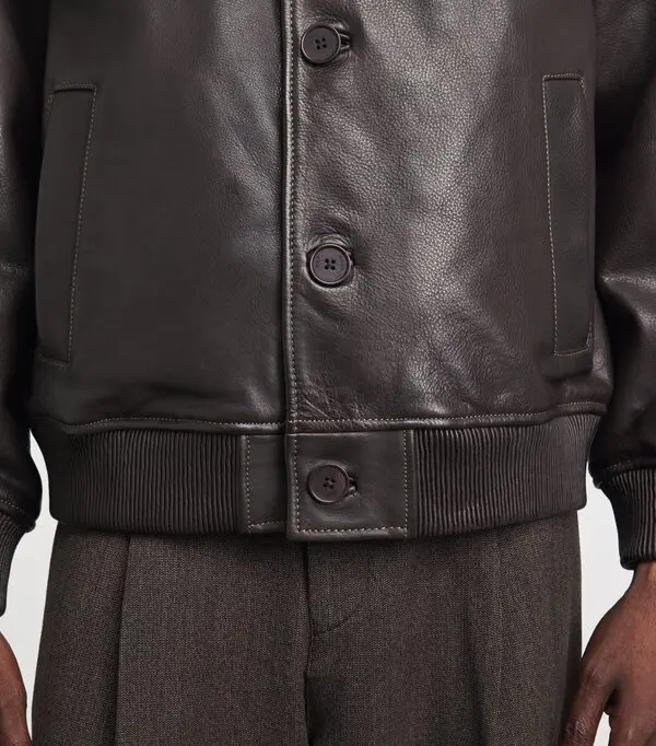 WAX LONDON Fitzroy Flight Leather Jacket