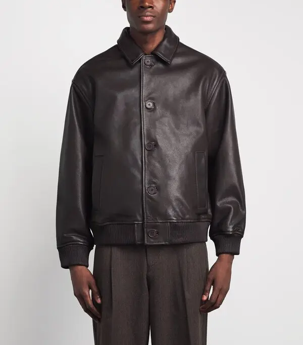 WAX LONDON Fitzroy Flight Leather Jacket