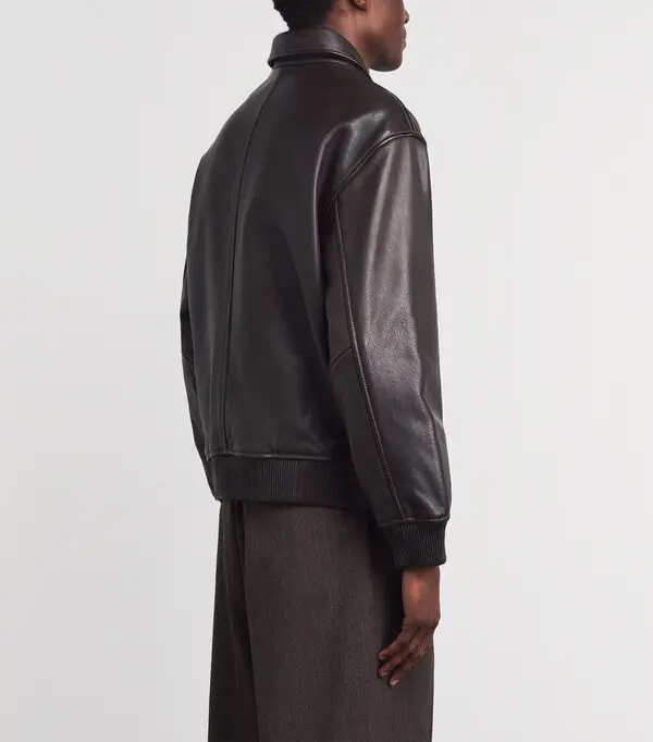 WAX LONDON Fitzroy Flight Leather Jacket