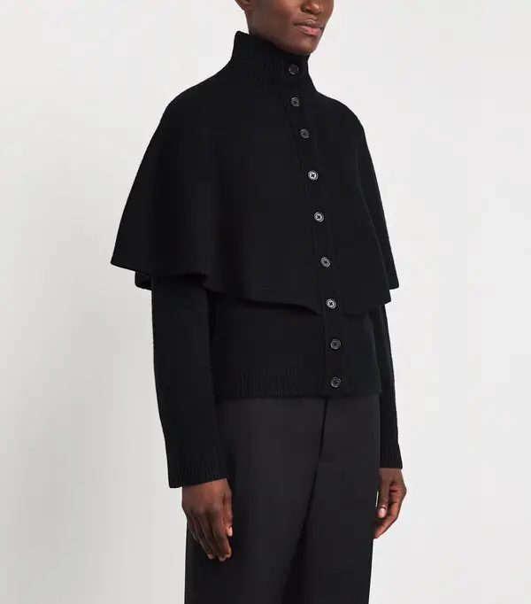 Vince Wool-blend Rollneck Cape Cardigan