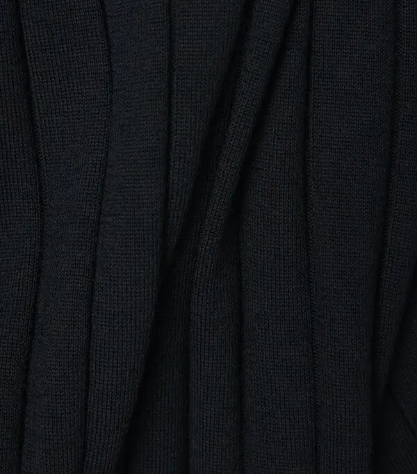 Pal Zileri Wool Ribbed Long-sleeve Polo Shirt