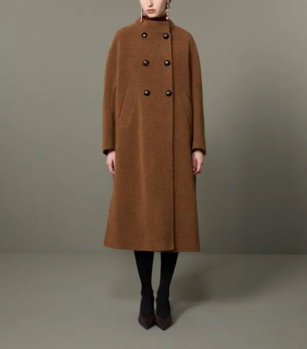 Max Mara Baby Llama-blend Cocoon Coat