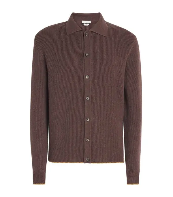 JACOB COHЁN Cashmere Collared Cardigan - Brown