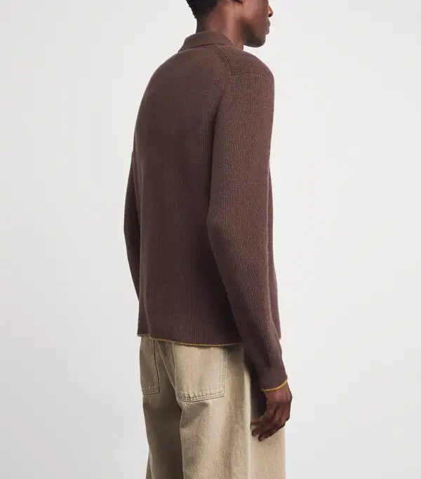 JACOB COHЁN Cashmere Collared Cardigan - Brown