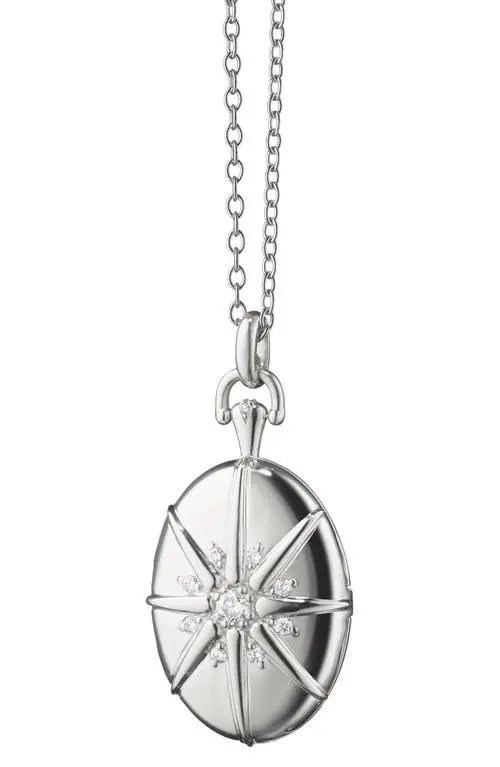 Monica Rich Kosann Starburst Four Image Locket Necklace - Sterling Silver