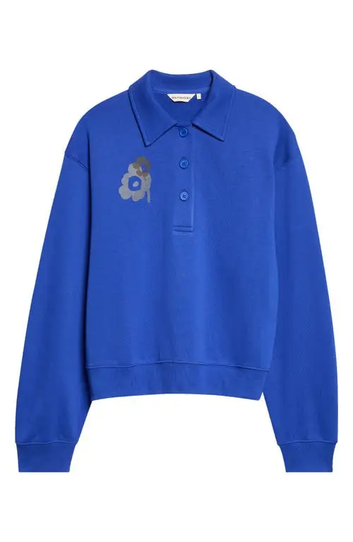 Marimekko Toiminta Unikko Polo Sweatshirt - Blue