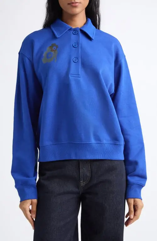Marimekko Toiminta Unikko Polo Sweatshirt - Blue