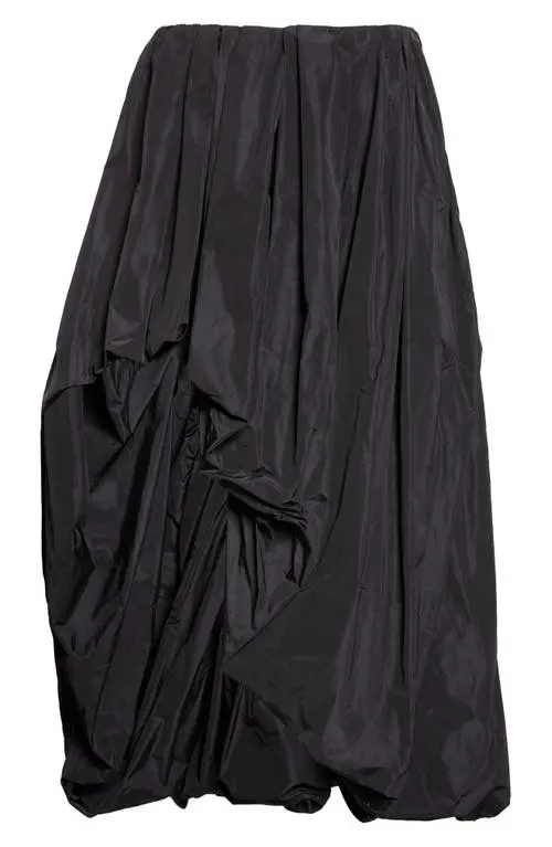 JIL SANDER Gathered Draped Skirt - Black
