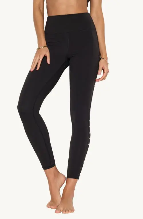 Spiritual Gangster Lunar Stud High Waist 7/8 Leggings - Black