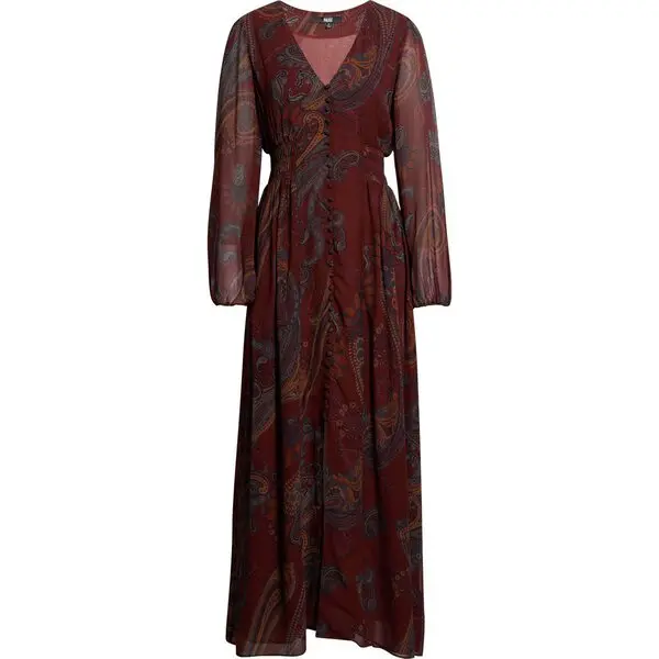 Paige Juna Paisley Print Maxi Dress
