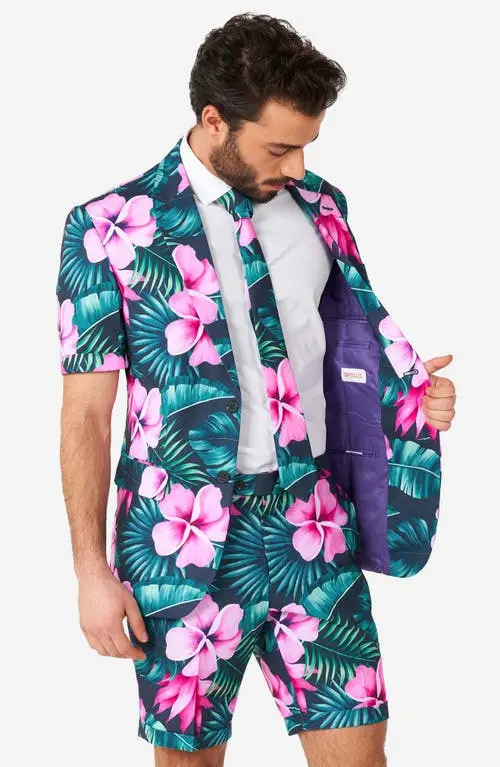 Opposuits Hawaii Grande Summer Trim Fit Two-piece Short Suit With Tie