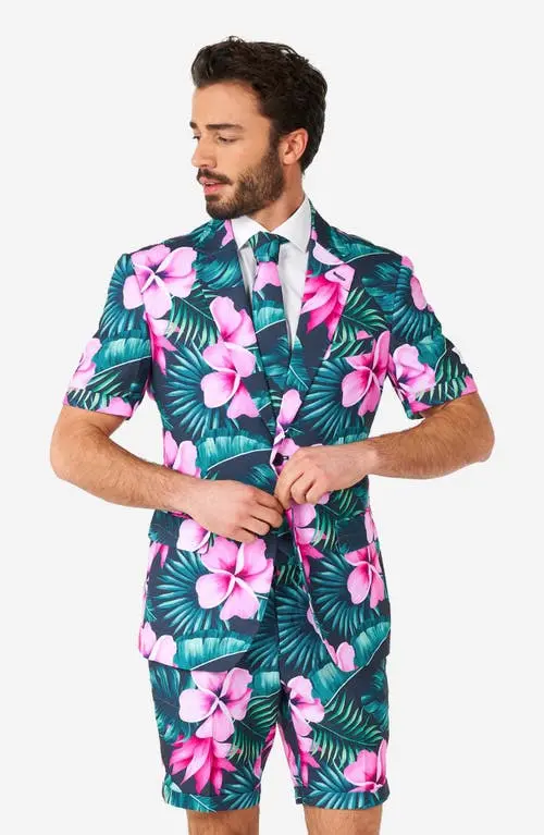 Opposuits Hawaii Grande Summer Trim Fit Two-piece Short Suit With Tie