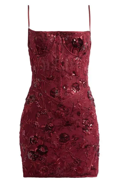 House Of Cb Beaded Embellished Minidress