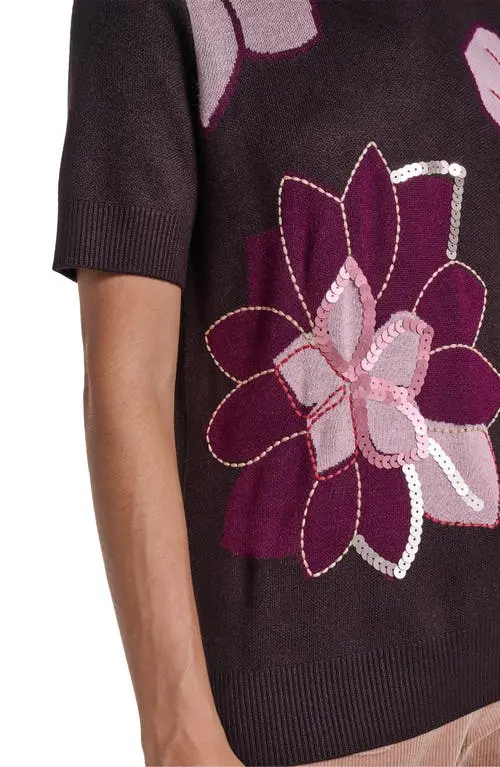 Karl Lagerfeld Paris Embellished Floral Sweater