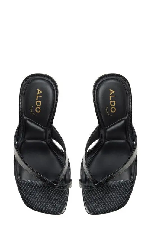 Aldo Haayssie Faux Leather Slide Sandal - Black