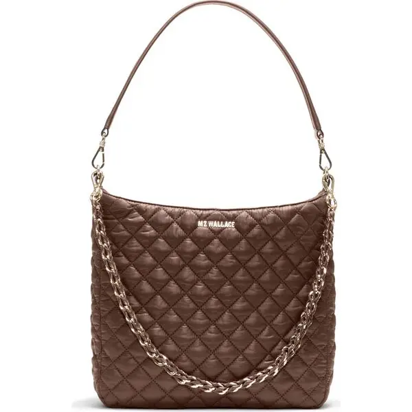 Mz Wallace Crosby Hobo Leather Trim - Walnut Brown