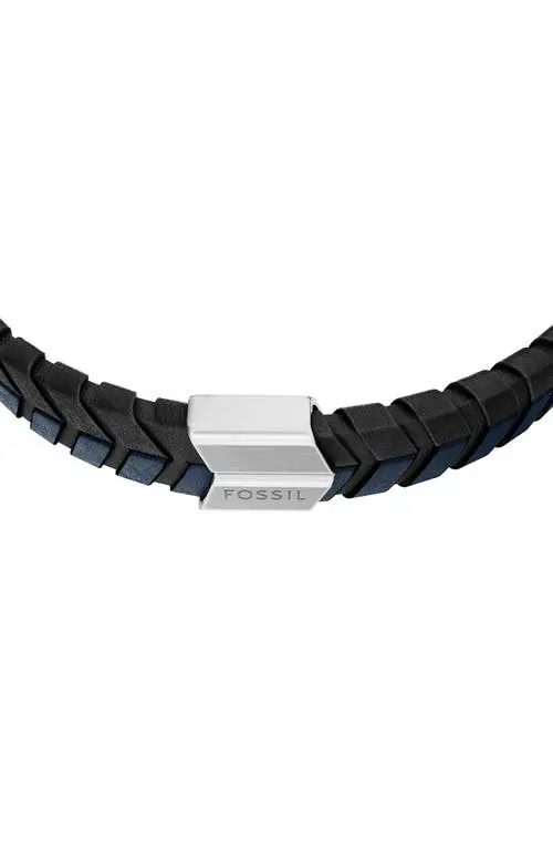 Fossil Woven Leather Bracelet