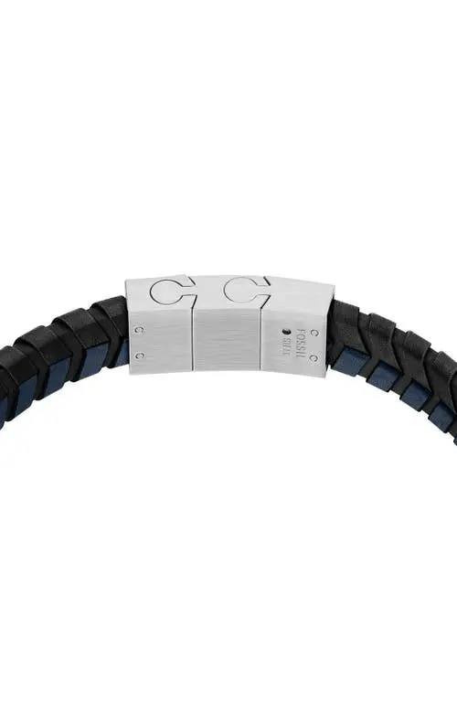 Fossil Woven Leather Bracelet