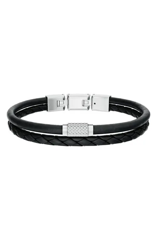 Fossil Machine Multi-strand Leather Bracelet