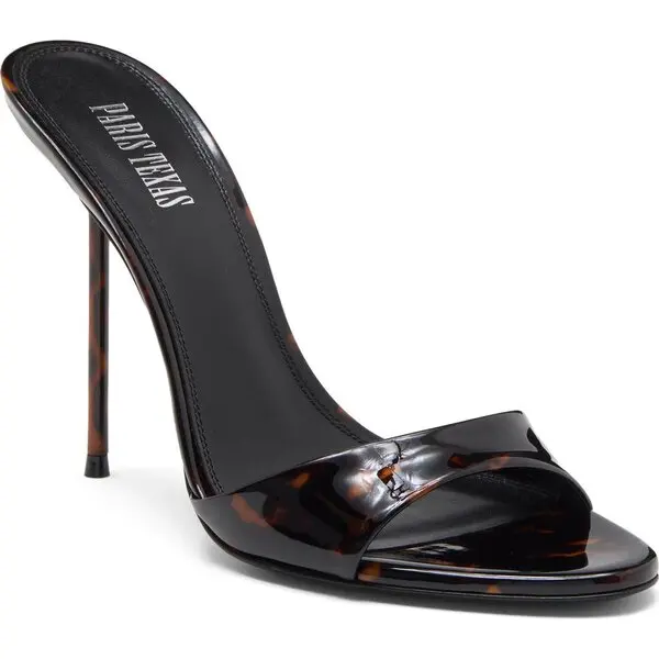 Paris Texas Lidia Leather Heeled Mule
