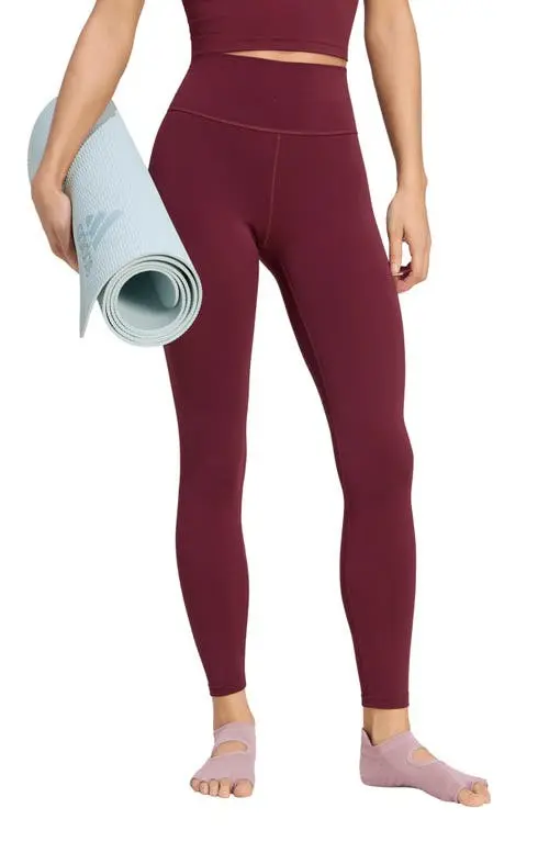ADIDAS ORIGINALS All Me High Waist 7/8 Leggings - Maroon