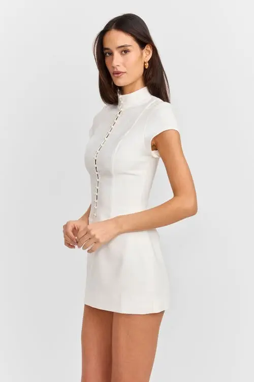 SASHA THERESE Diana Mini Dress - White
