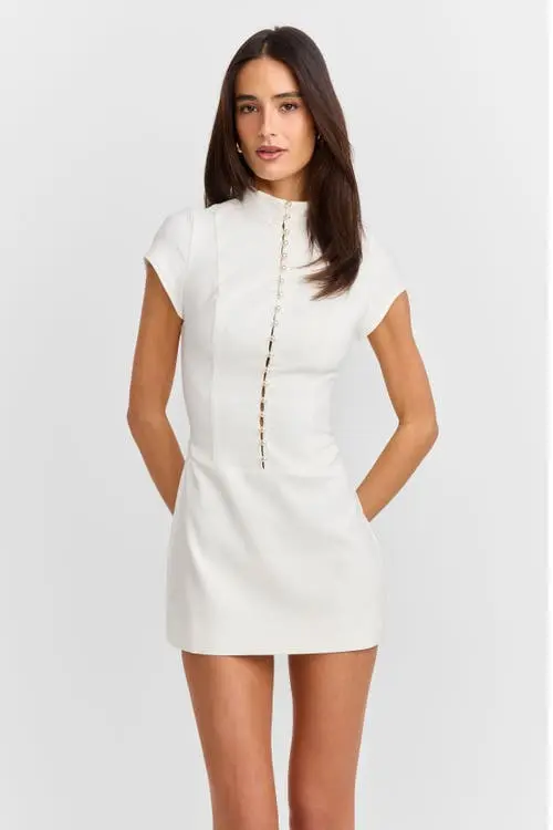 SASHA THERESE Diana Mini Dress - White