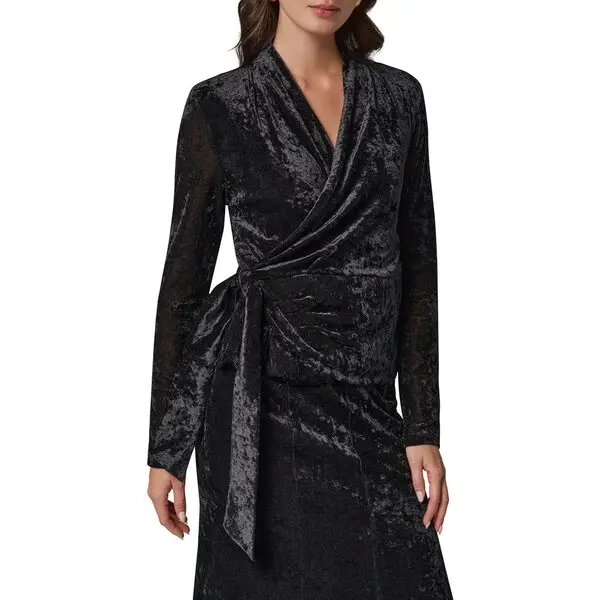 Donna Karan New York Velvet Wrap Top