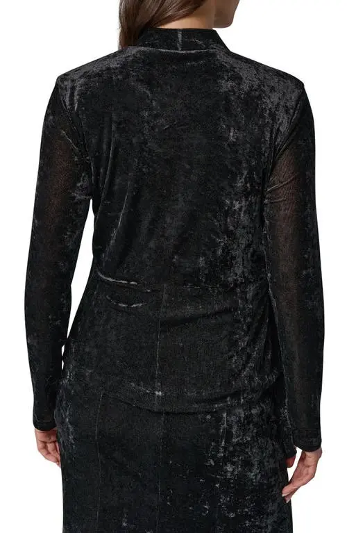 Donna Karan New York Velvet Wrap Top