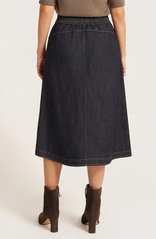 Matty M. Lynn Seamed Midi Skirt