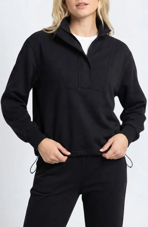 APNY Half Zip Drawstring Top