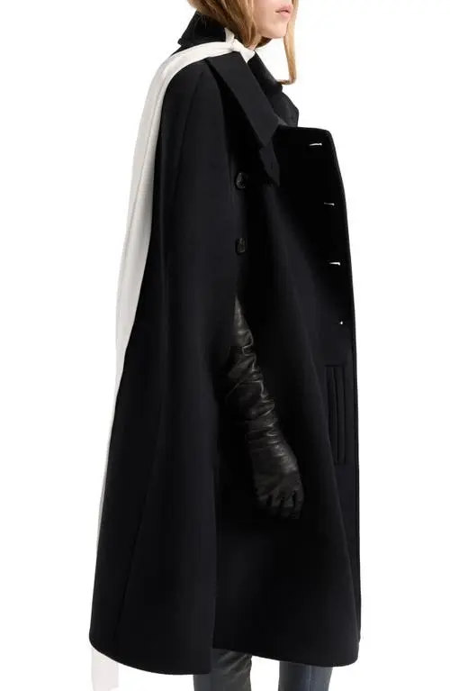 7 For All Mankind Double Breasted Wool Blend Cape