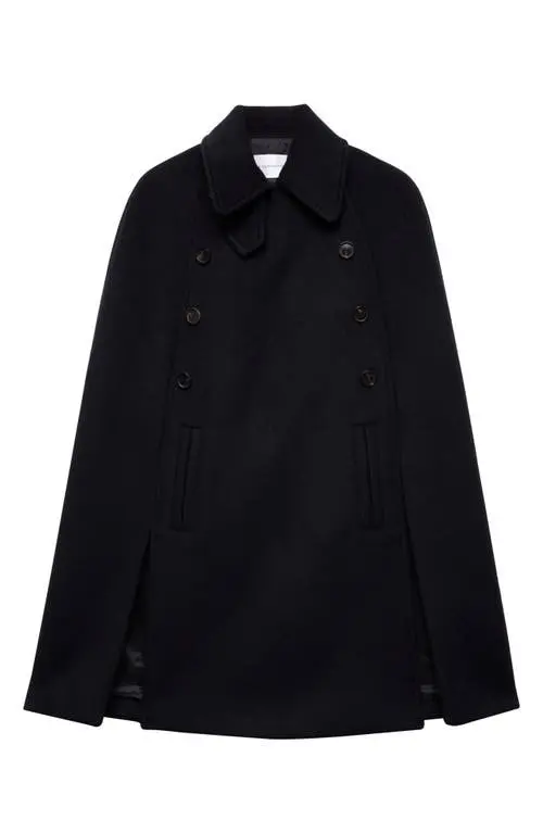 7 For All Mankind Double Breasted Wool Blend Cape