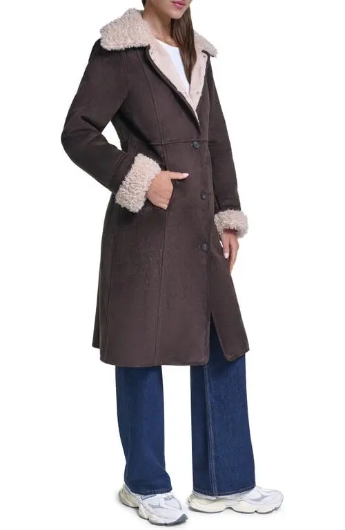 LEVI'S Penny Lane Faux Shearling Coat - Molasses