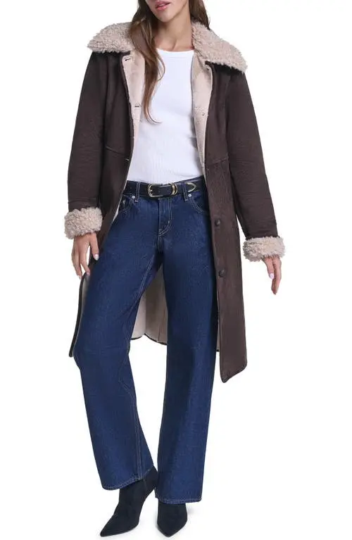 LEVI'S Penny Lane Faux Shearling Coat - Molasses