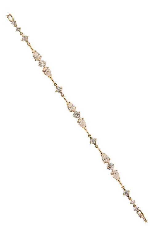 Nadri Hera Cubic Zirconia Line Bracelet - Gold