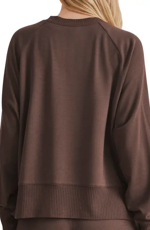 Splendid Lace Trim Sweatshirt