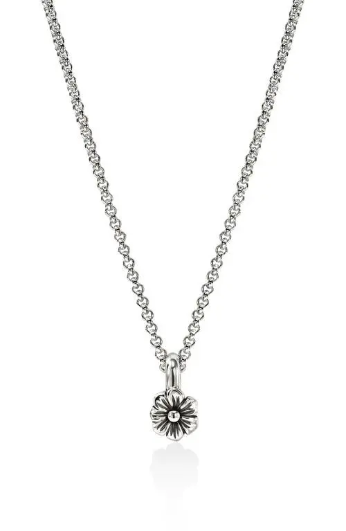 John Hardy B&f X Jh Wildflower Pendant Necklace, Sterling 1.5mm - Silver