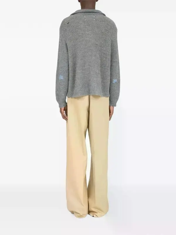 MAISON MARGIELA Distressed Ribbed-knit Sweater