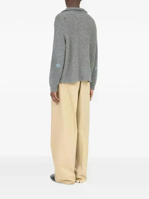 MAISON MARGIELA Distressed Ribbed-knit Sweater