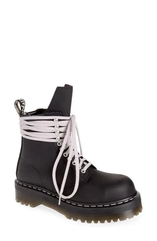 Rick Owens X Dr. Martens Quad Sole Steel Toe Boot
