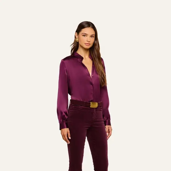 L'Agence Bianca Silk Blouse Top