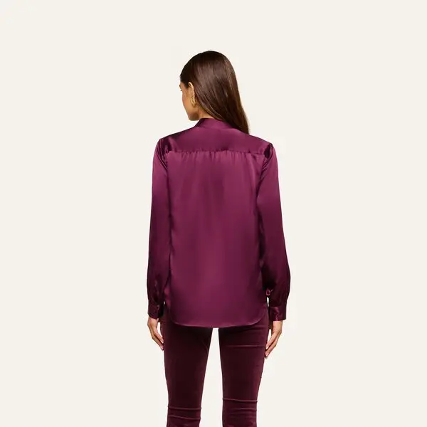 L'Agence Bianca Silk Blouse Top