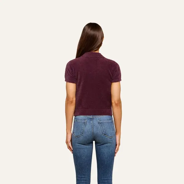 L'Agence Cirrus Cropped Polo