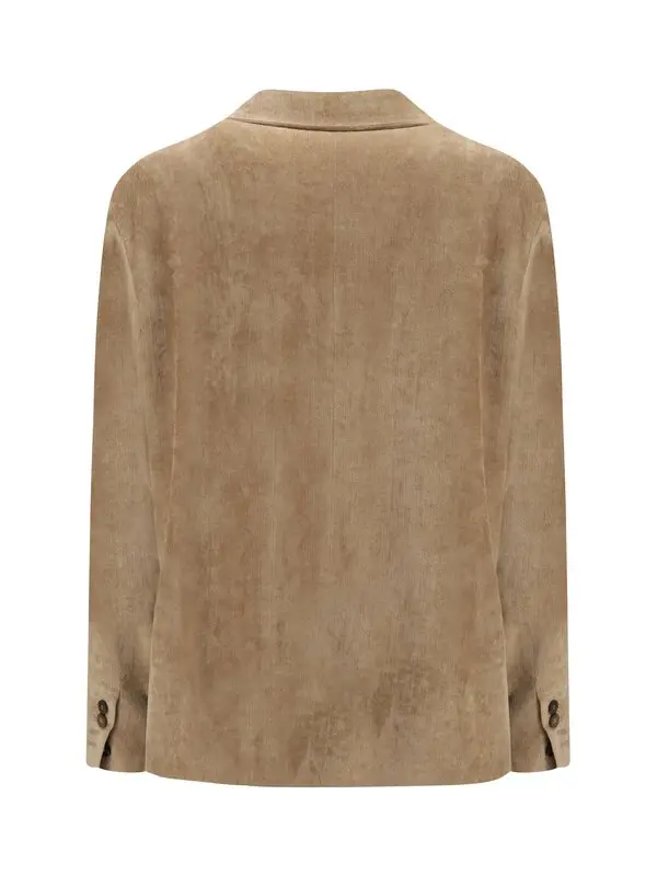 Brunello Cucinelli Fluid Corduroy Jacket With Monile